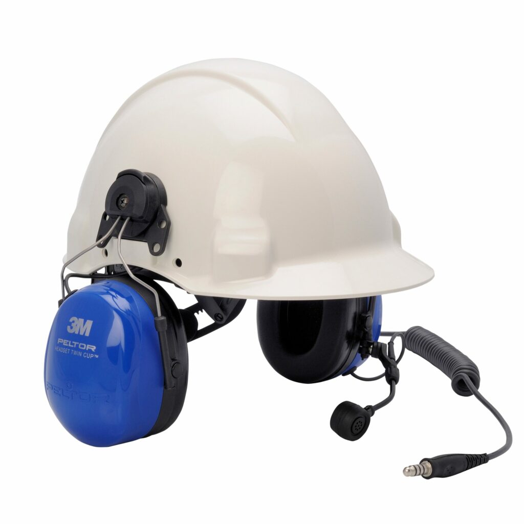 PMLN6333A ATEX Twin Cup Headset with Helmet Attachment & Boom Mic ...